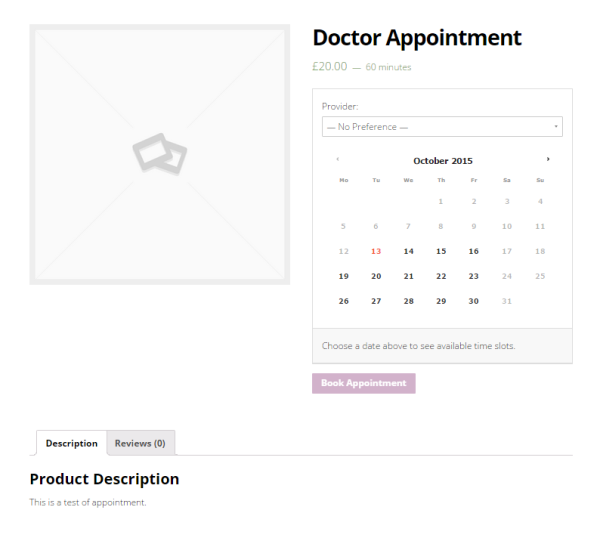 Appointment Form in a Tab - BookingWP™